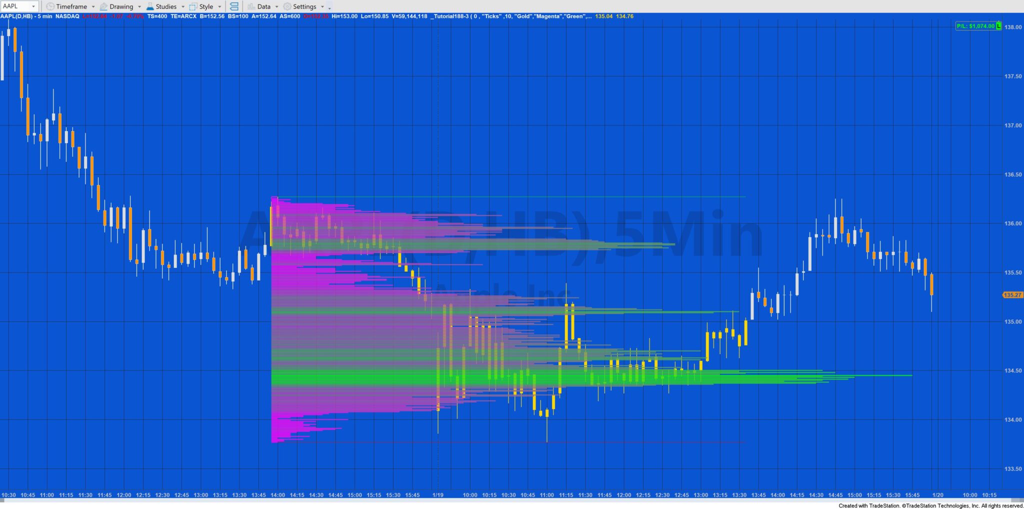 Tutorial 188 | Volume profile for user selected bars | TradeStation ...